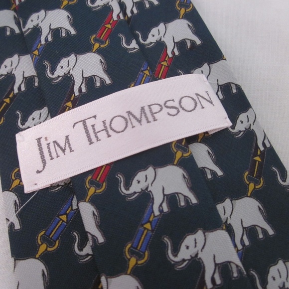 Jim Thompson | Accessories | Rare Jim Thompson Silk Necktie Elephants ...